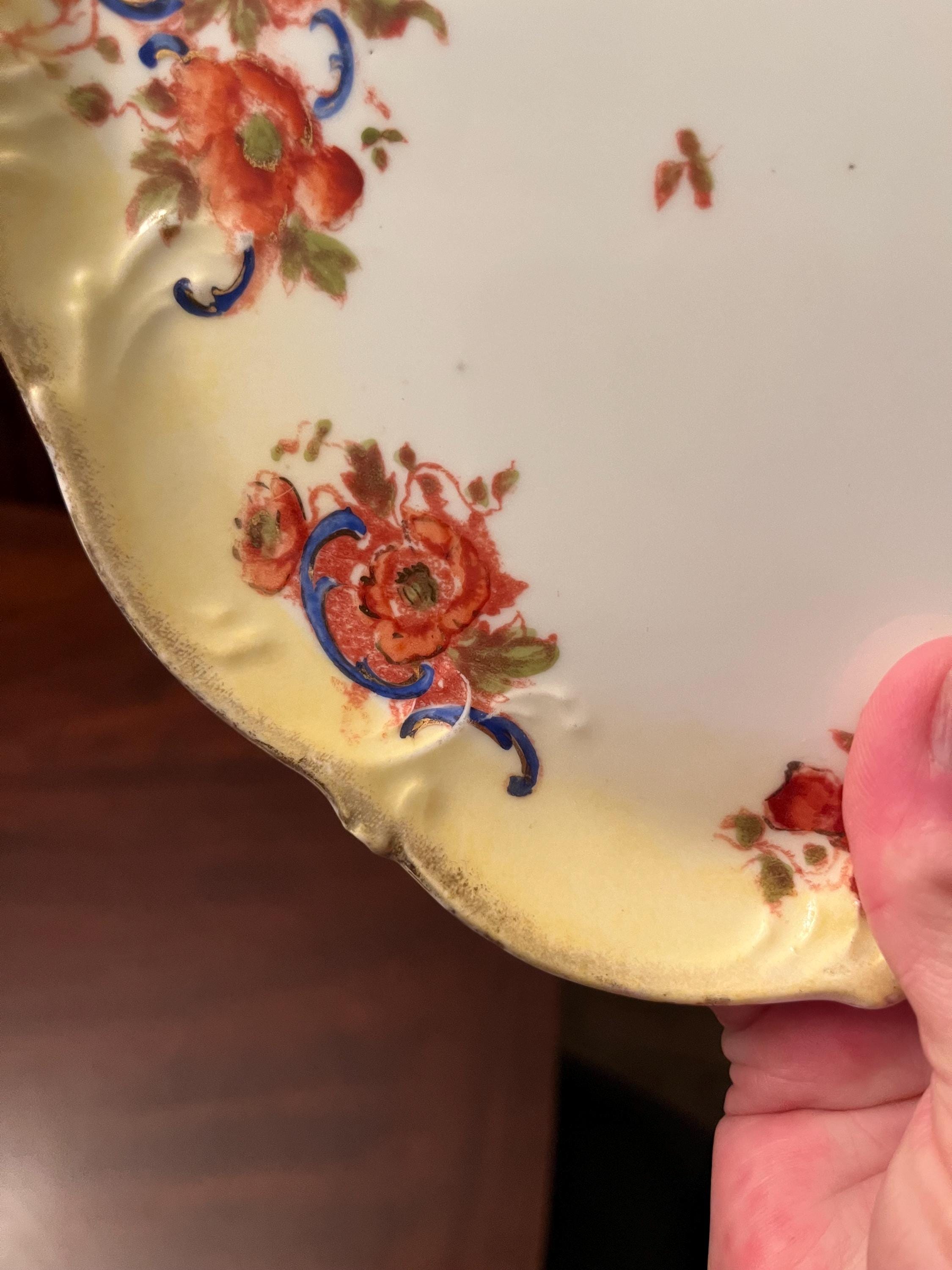 Rare Find Antique Dressert Plate. Antique Serving Platter. Gold Gilded ...