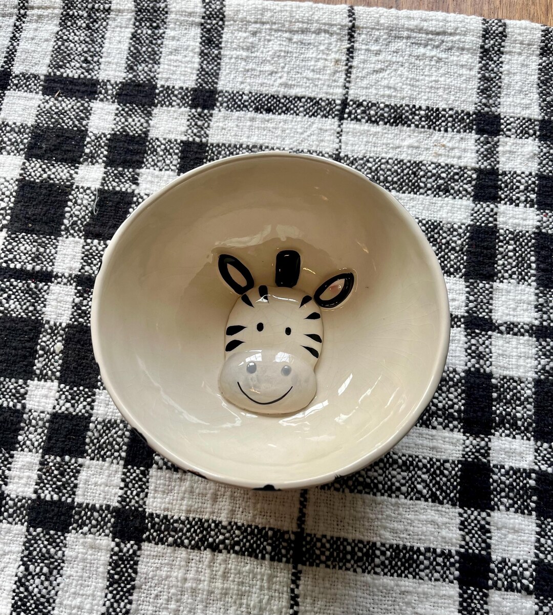 Ceramic 6 Zebra Bowl. Zebra Print Bowl. Small Bowl. Childrens Animal ...