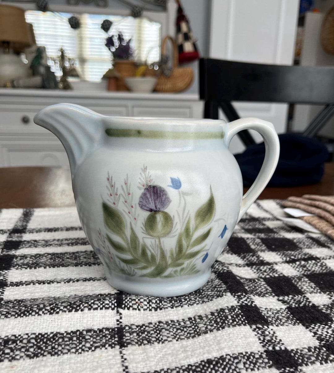 Vintage Buchan Pottery Pitcher Thistle Patten. Scottland. Stoneware Jug ...