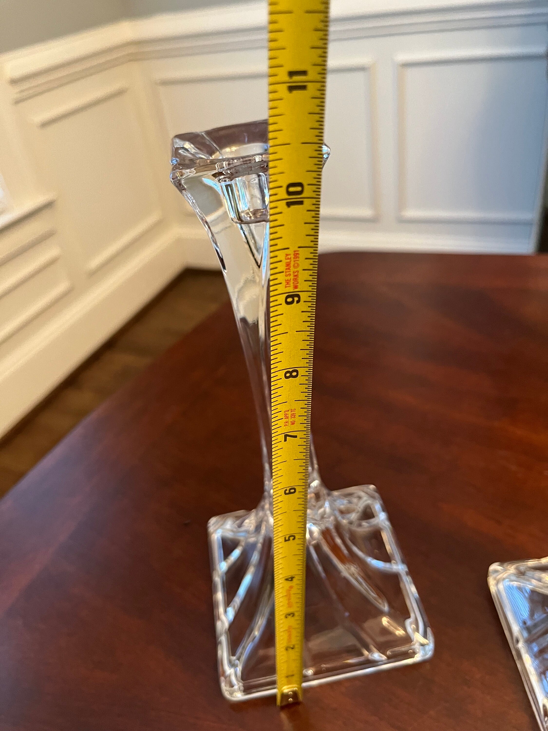 Vintage Pair of Tall 10.5 Toscany Crystal Candlesticks. 24% Lead ...