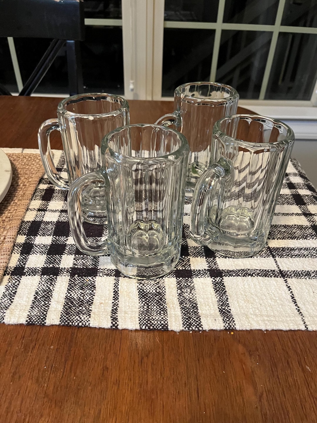 Vintage 4pc Set Libby Glass Beer Mugs. Frosty Beer Mugs. Bar Glasses ...