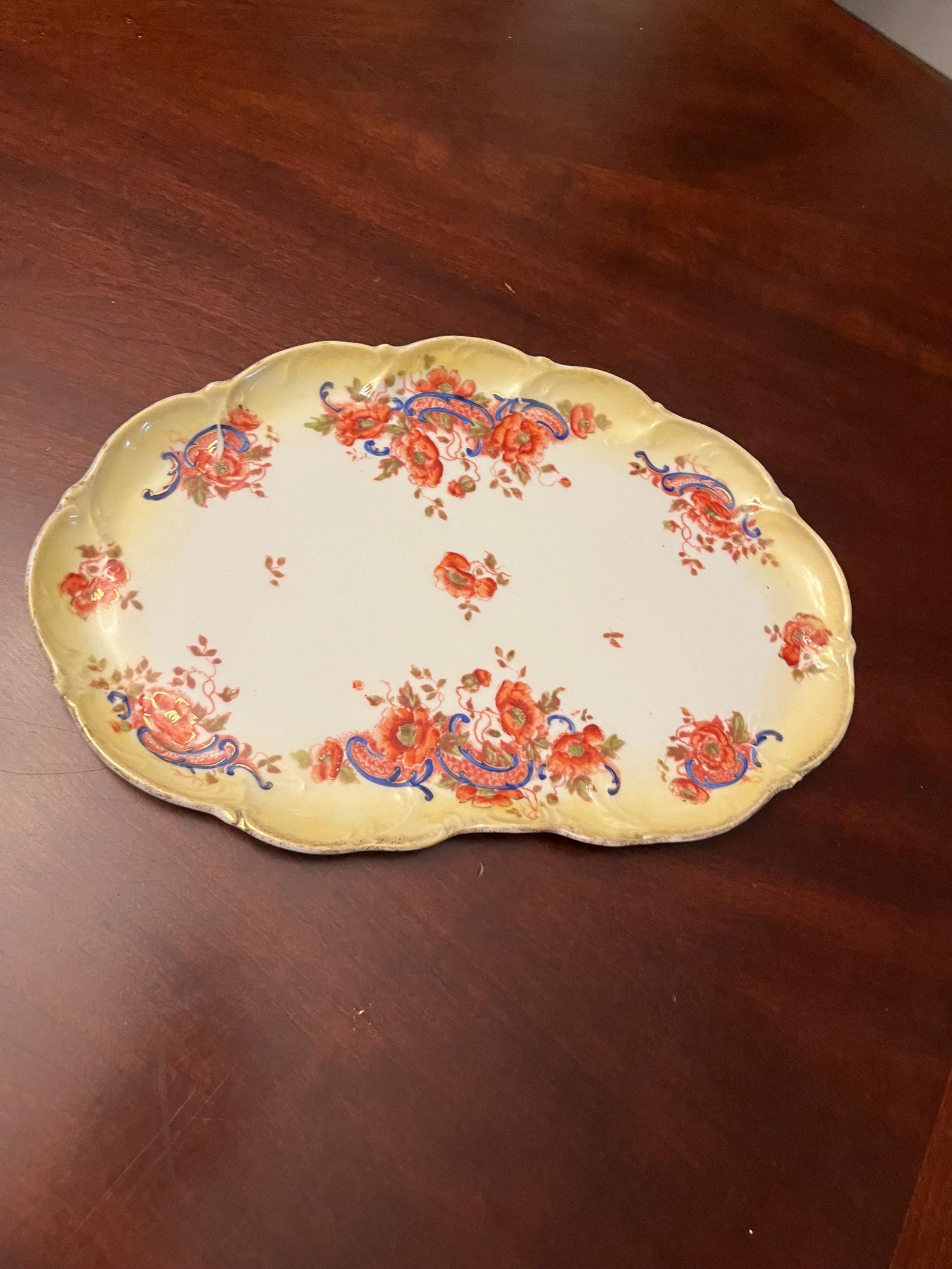 Rare Find Antique Dressert Plate. Antique Serving Platter. Gold Gilded ...