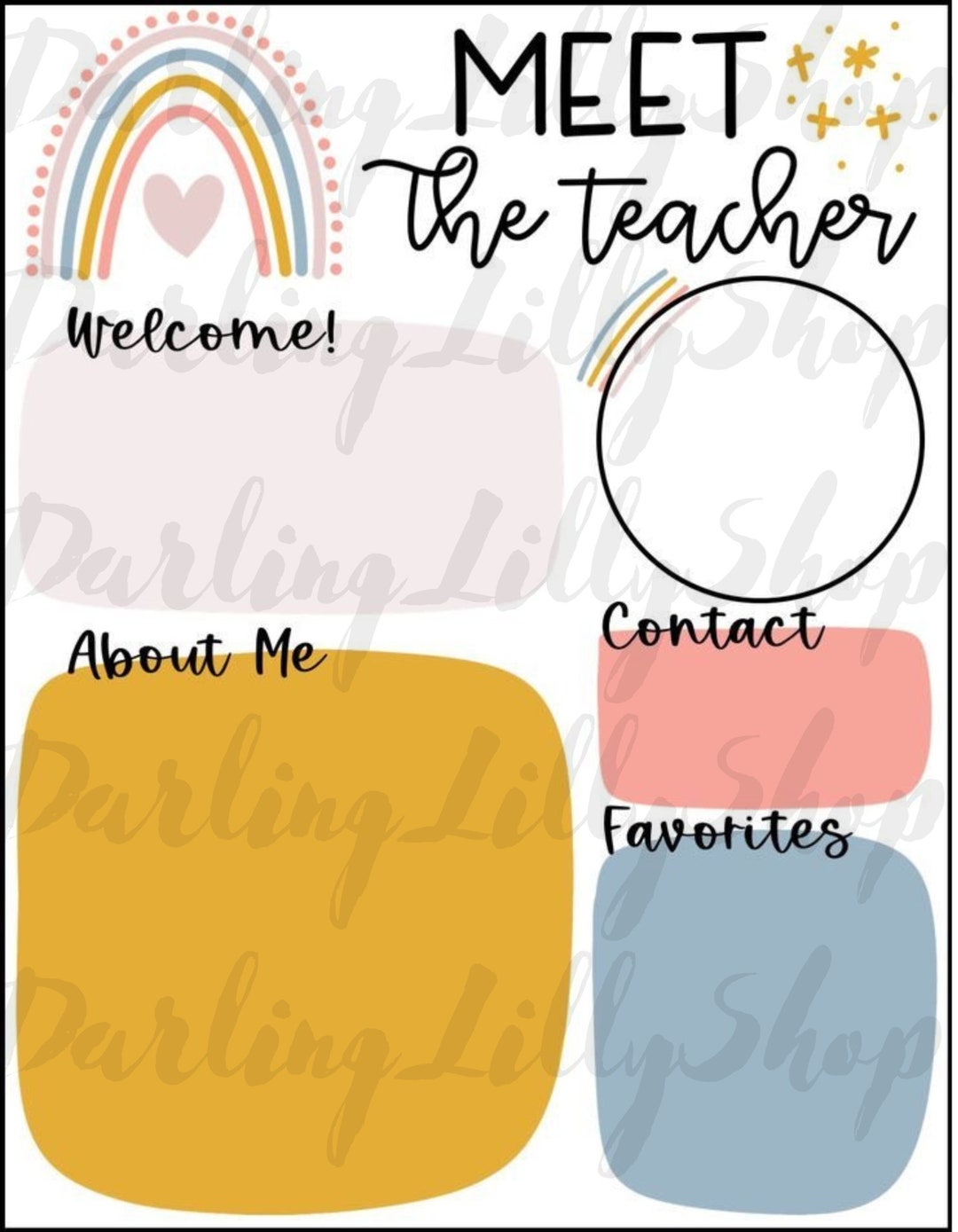 Meet the Teacher Worksheet - Etsy