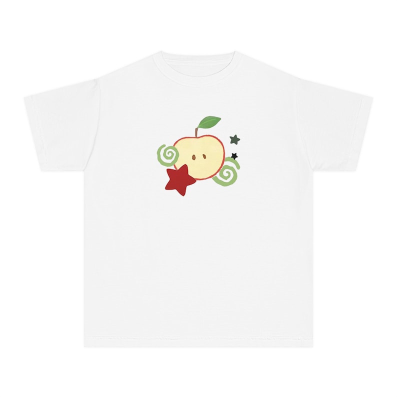 Apple Star Baby Tee, Cute Fruit Tee Shirt, Fruit Cottagecore Top ...