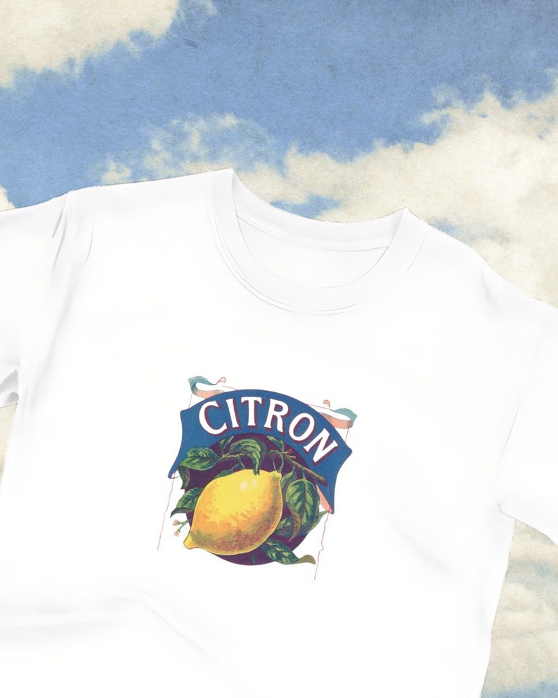 Vintage Lemon Baby Tee, Cute Citrus Fruit Tee, Cottagecore Babytee ...