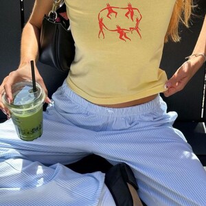 Matisse Dancing Devils Baby Tee, Vintage Demon Top, Coquette Baby Tee ...