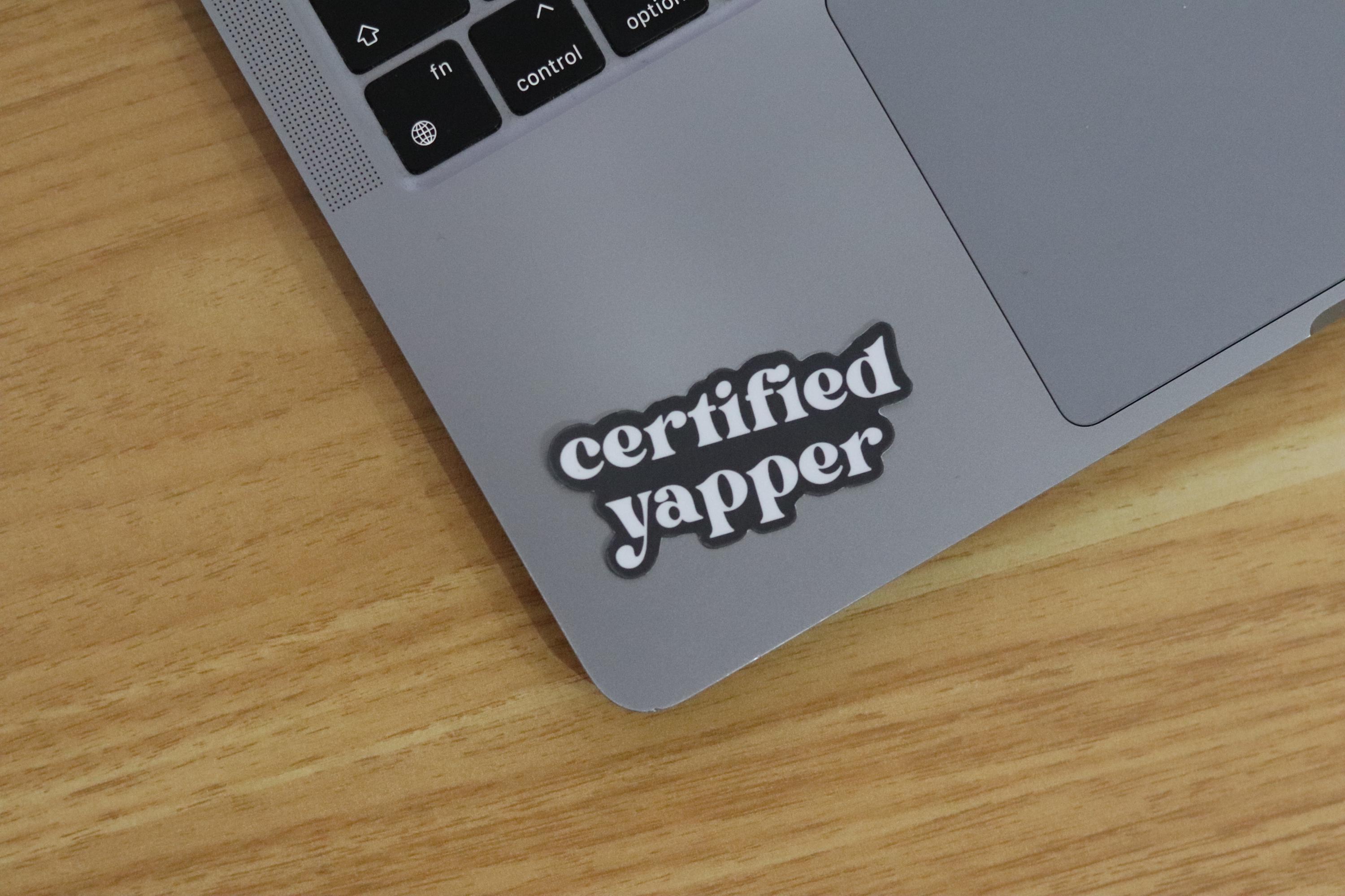 Certified Yapper ADHD Sticker Neurodivergent Vinyl Waterproof Sticker ...