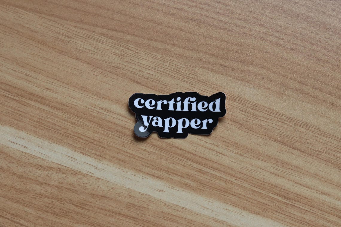 Certified Yapper ADHD Sticker Neurodivergent Vinyl Waterproof Sticker ...