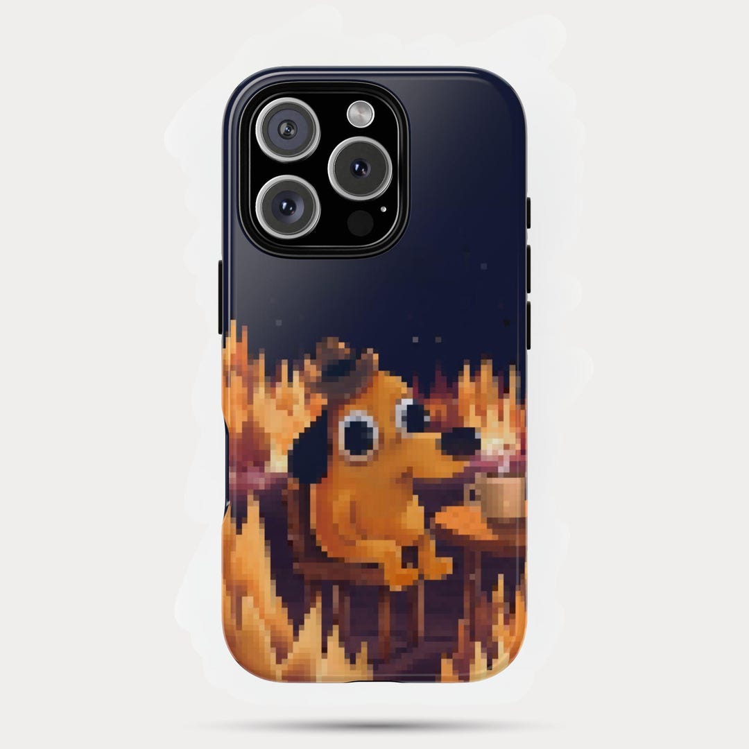 This is Fine Meme Phone Case - Durable Phone Cover, Protective Phone ...