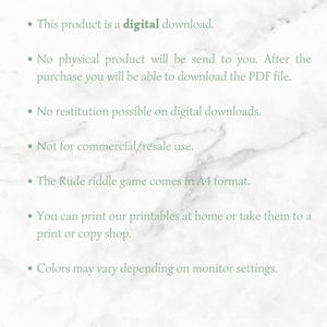 Printable Rude Riddles Card Games Girlsnight L Digital PDF Download ...