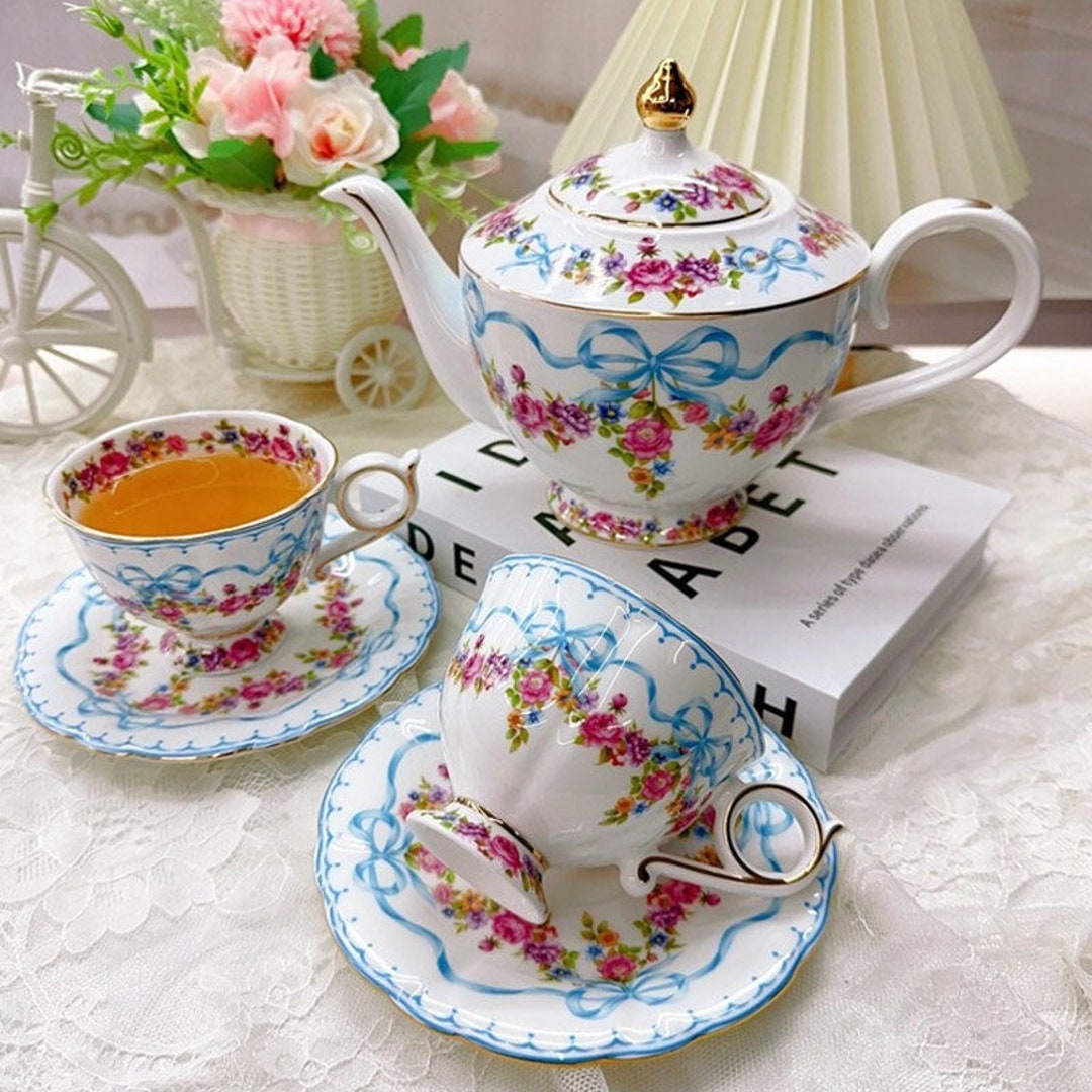 English Afternoon Tea Set Ceramic Tea Set Coffee Set french Romantic ...