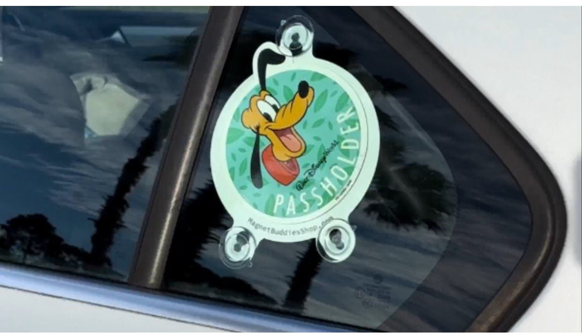 Car Magnet/decal Holder Display Disney Magnets Annual Pass Holder ...