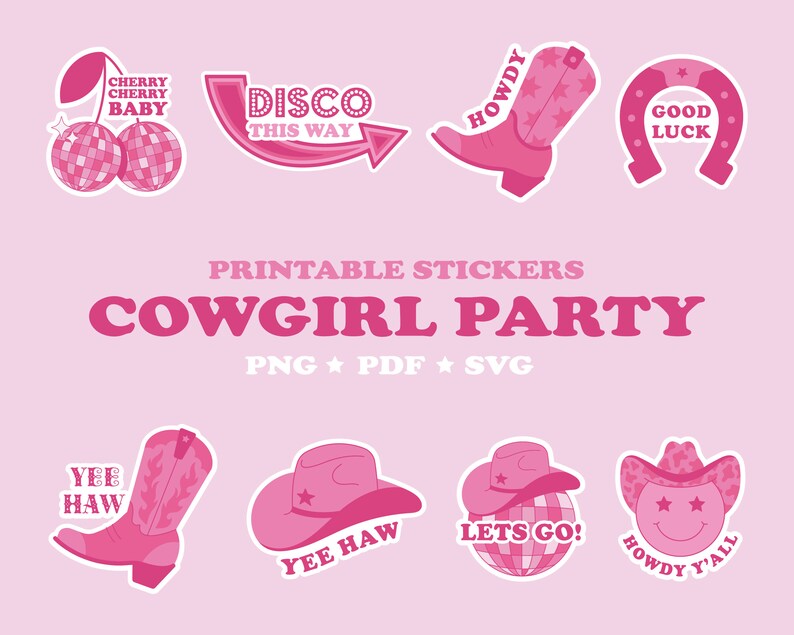 8 Cricut PNG, PDF and SVG Stickers. Printable Clipart, Vector Files ...