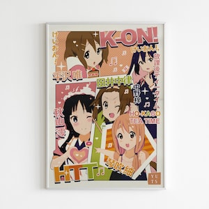 K-on Anime Poster, Studio Ghibli Poster, Wall Art Anime Poster, Kawaii ...