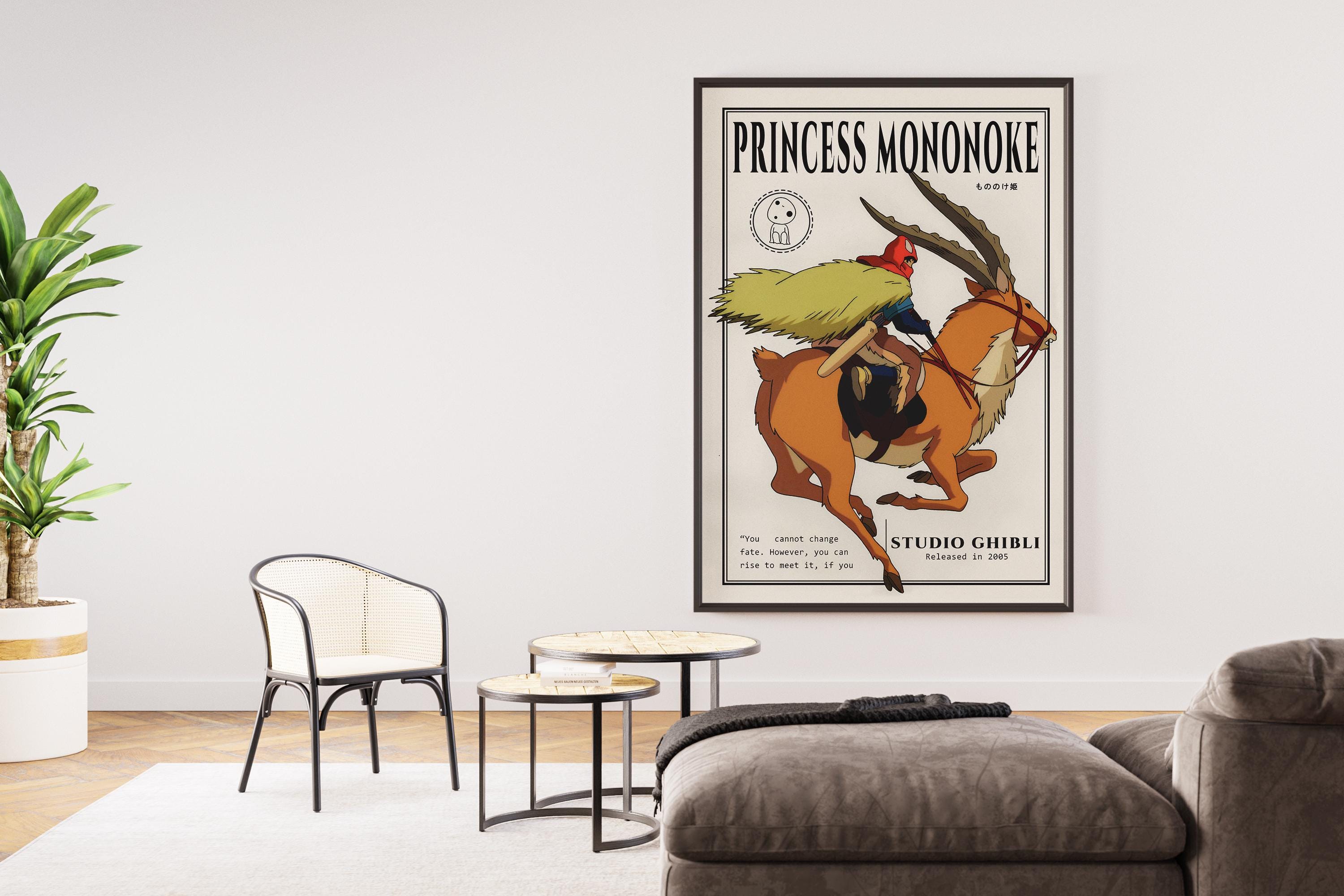 Princess Mononoke Movie Poster, Modern Movie Poster Print, Princess ...