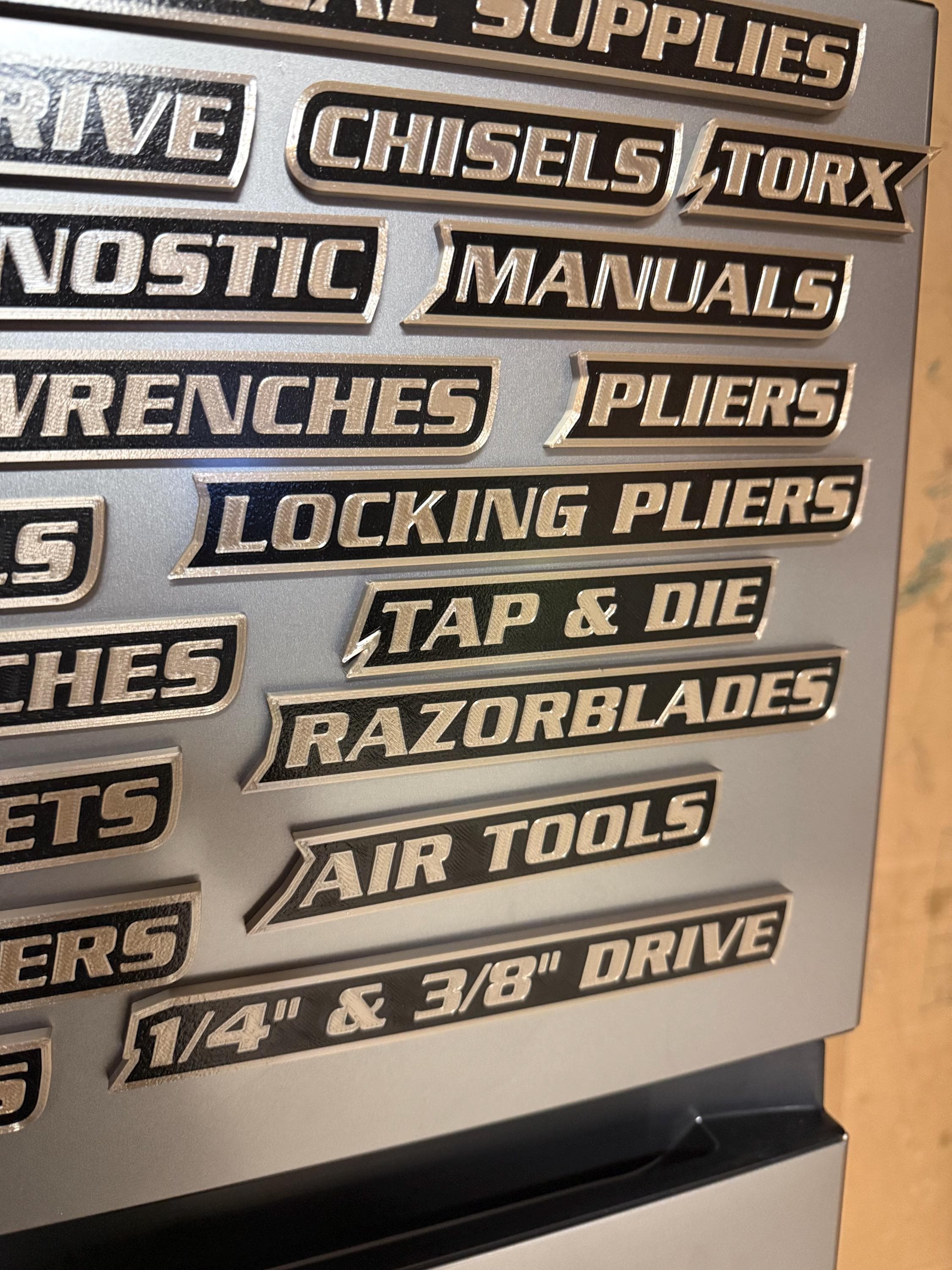 Toolbox Label Magnets – 6-pack Custom Tool Organization Magnets ...