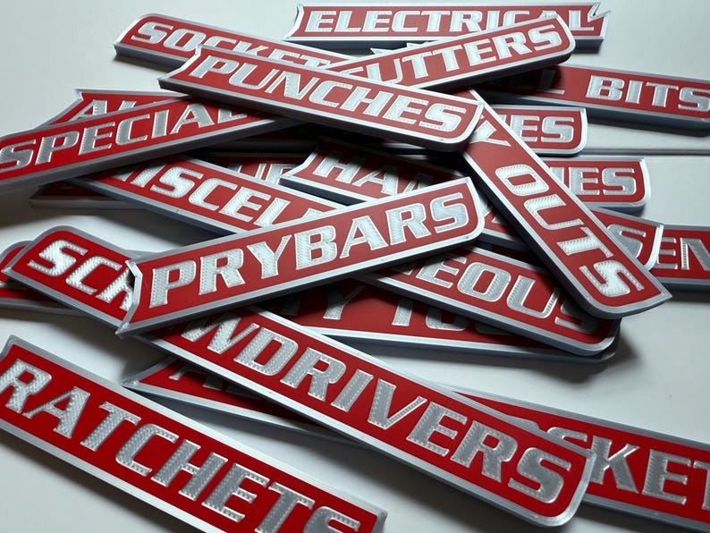 Toolbox Label Magnets – 6-pack Custom Tool Organization Magnets ...
