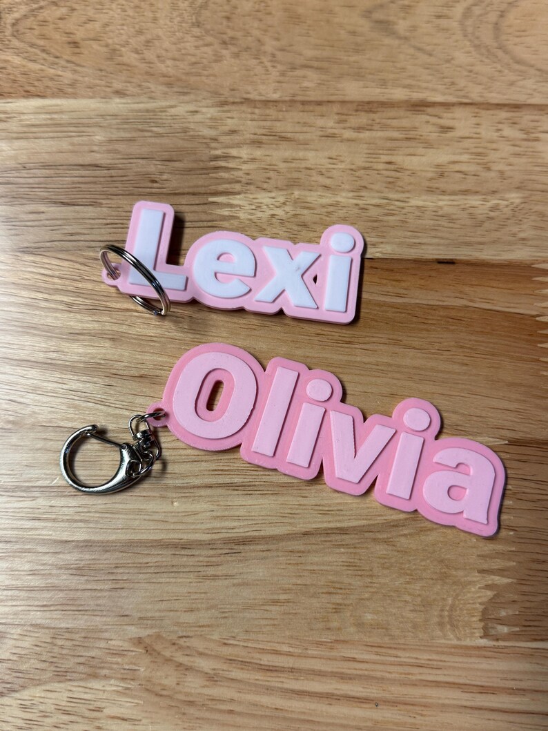 Personalized 3D Printed Name Tag Keychain: Custom Backpack Bag Tag - Etsy