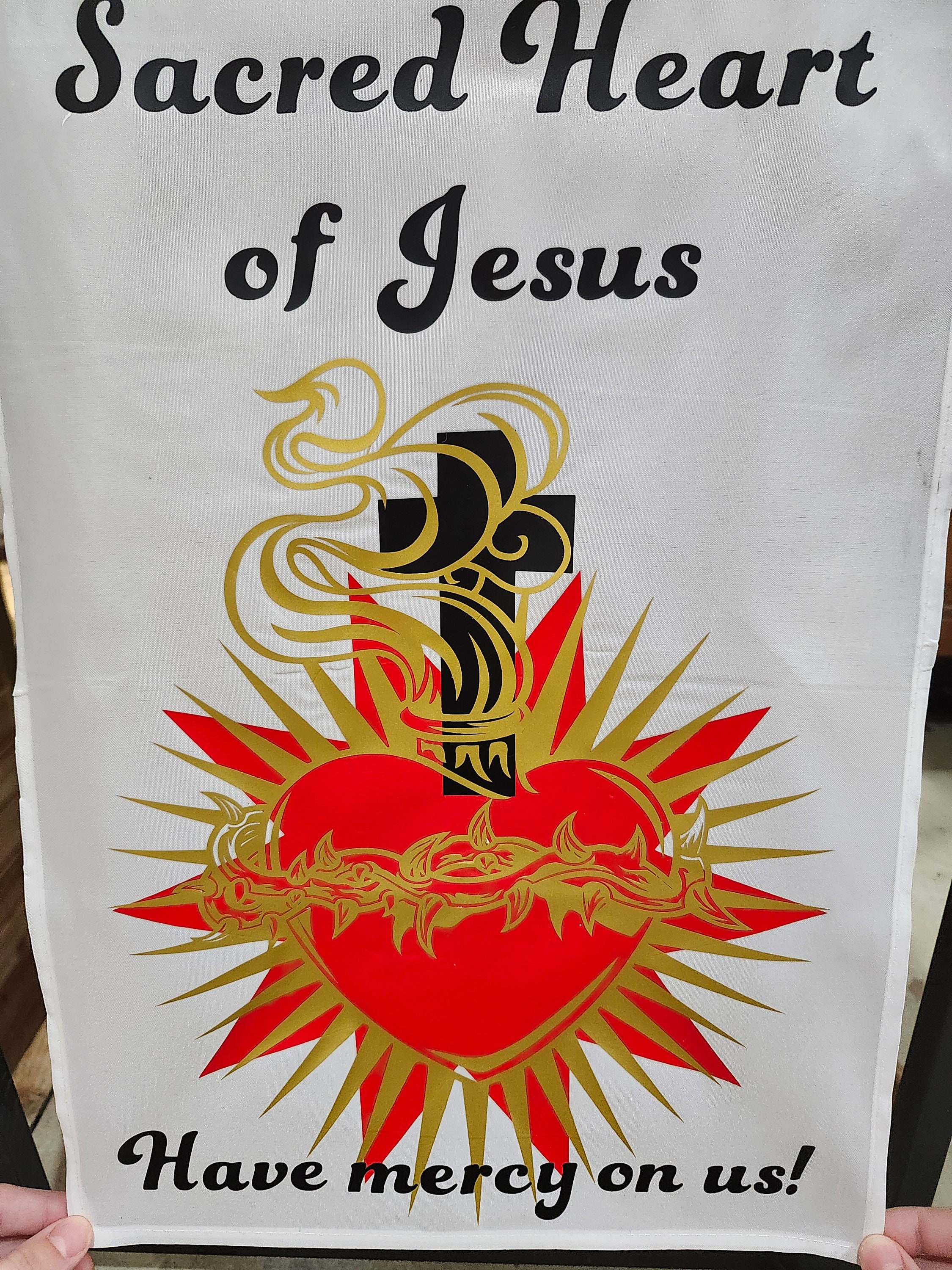 Sacred Heart of Jesus Garden Flag - Etsy