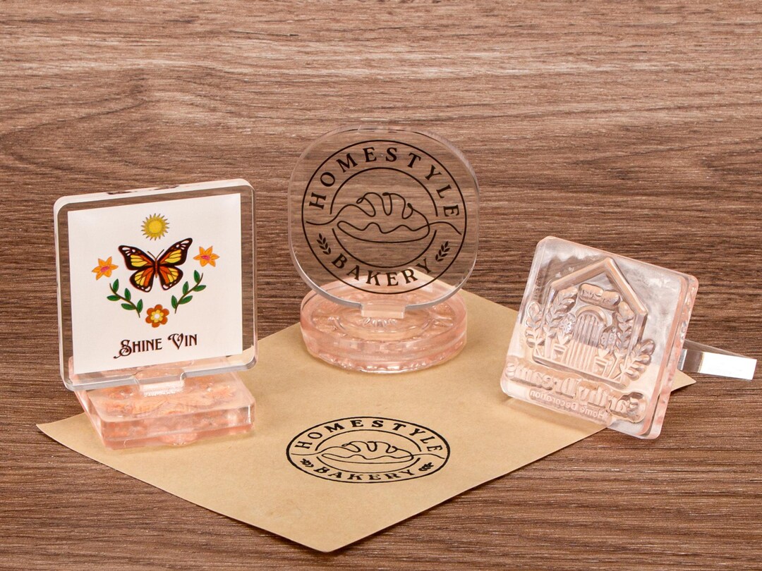 Custom Logo Stamp, Customised Small Business Logo Stamps, Personalized ...