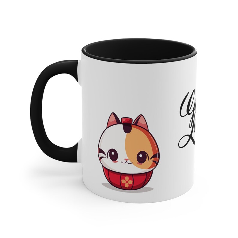 Kokeshi Doll Coffee Mug Maneki Neko Cat Good Luck Coffee Mug, Anime ...