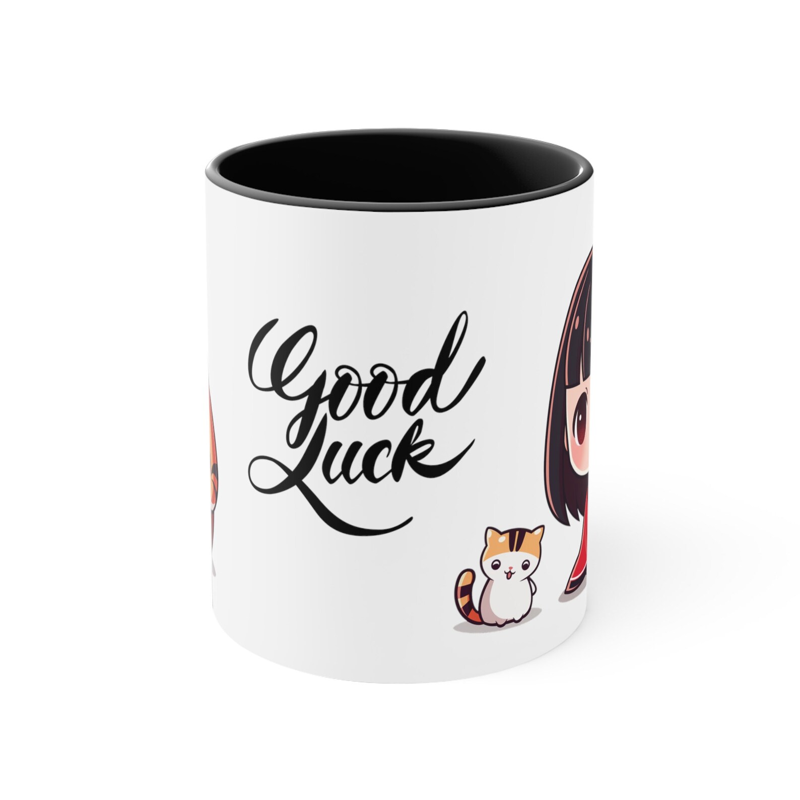 Kokeshi Doll Coffee Mug Maneki Neko Cat Good Luck Coffee Mug, Anime ...