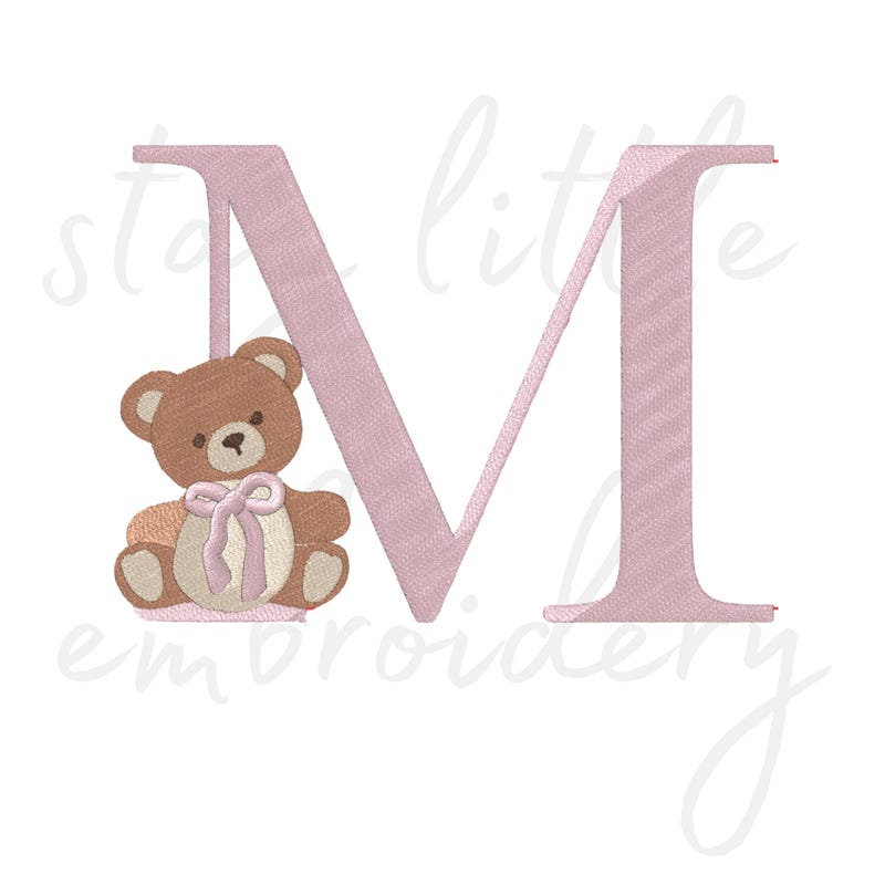 Bear Embroidery Name Sign - Etsy