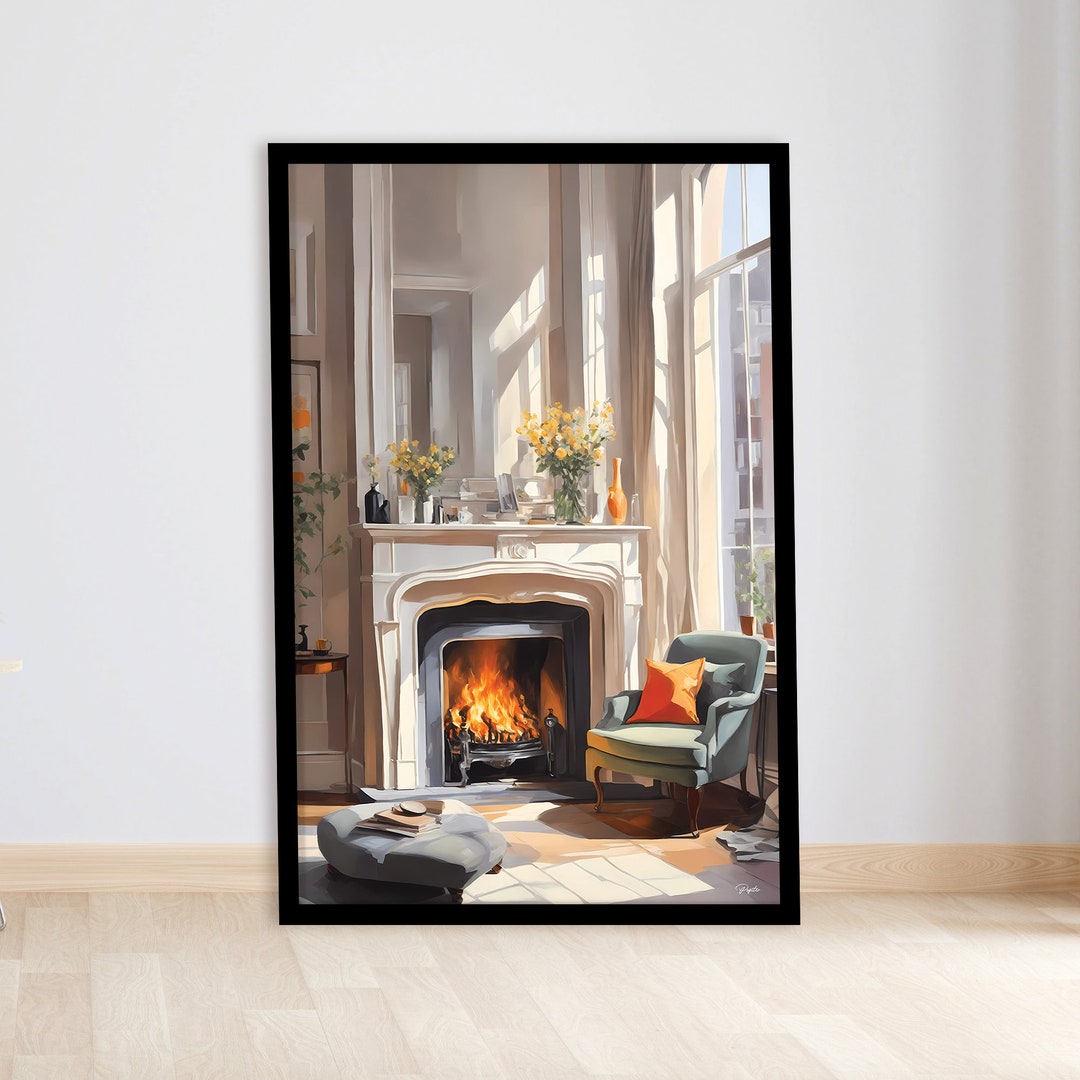 Cozy Retreat: Chelsea Living Room With Fireplace - Etsy