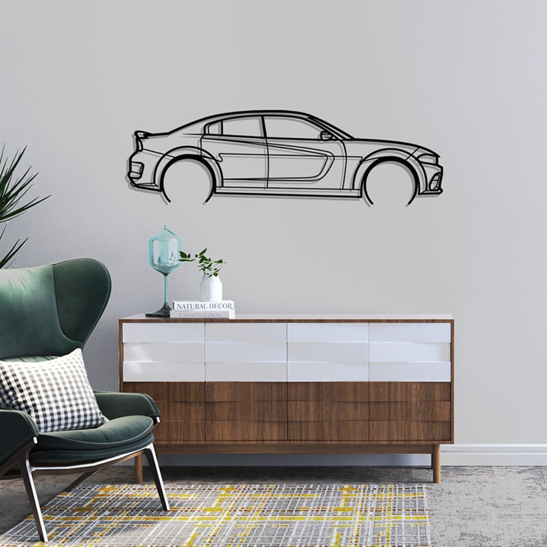 Dodge Charger Hellcat Widebody Detailed Mural Silhouette - Etsy