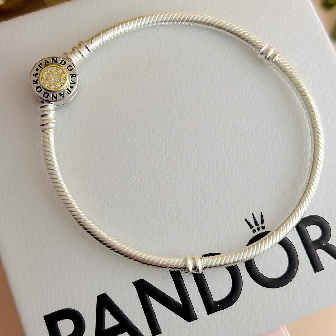 New Gift Box Moments PANDORA New Classic Gold and Silver Cubic Zirconia ...