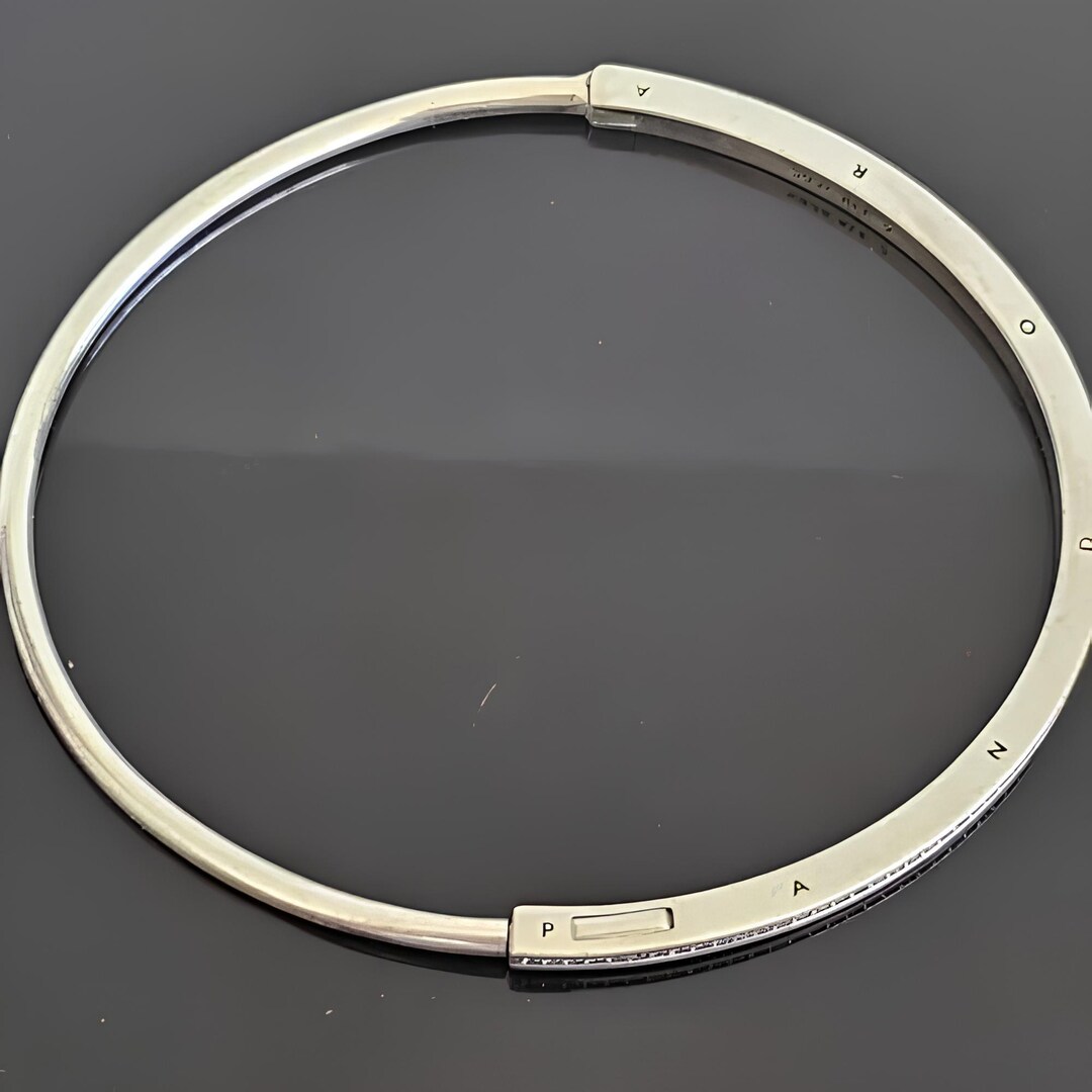 New Pandora Signature I-D Pavé Bangle, Gift Box Set, Minimalism, Women ...