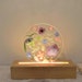 Handmade Pressed Flower Night Light,floral Night Lamp,lamp With Wooden ...