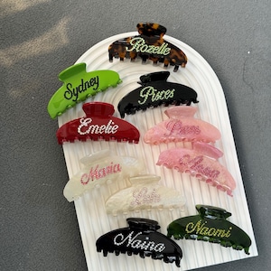 Custom Name Hair Claw Clip, Personalized Hair Decoration Accessory ...