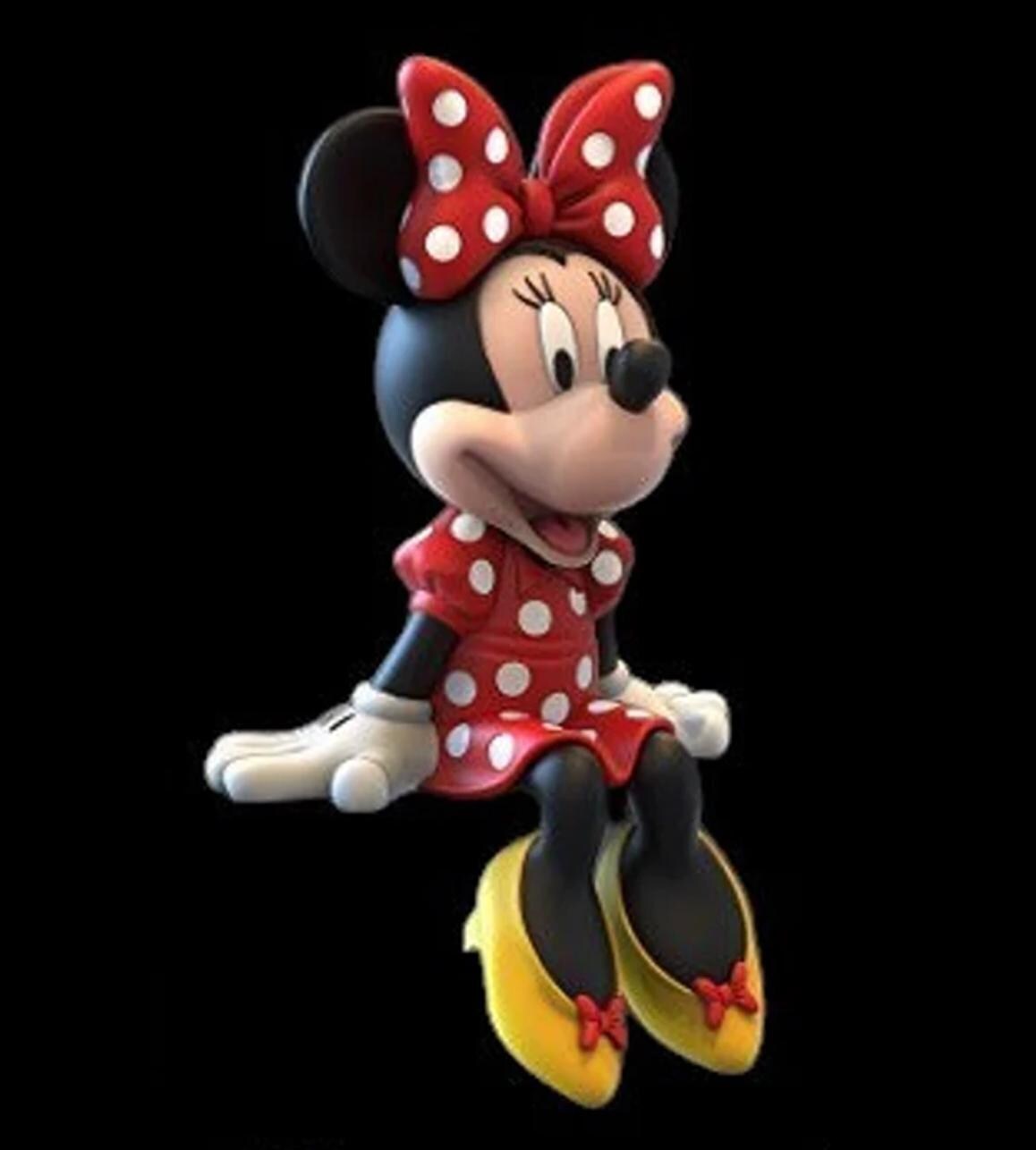 Minnie Mouse Sitting STL File 3D Printable Minnie Mouse Model for ...