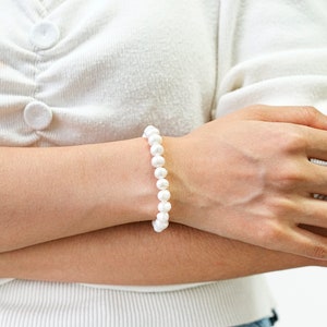 Real Freshwater Pearl Jewelry Set, Pearl Choker, Pearl Beaded Bracelet, Bridal Choker, Custom ...