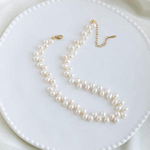 Bridal Choker, Real Freshwater Pearl Choker Necklace, Elegant Bridal Choker, Wedding Necklace ...