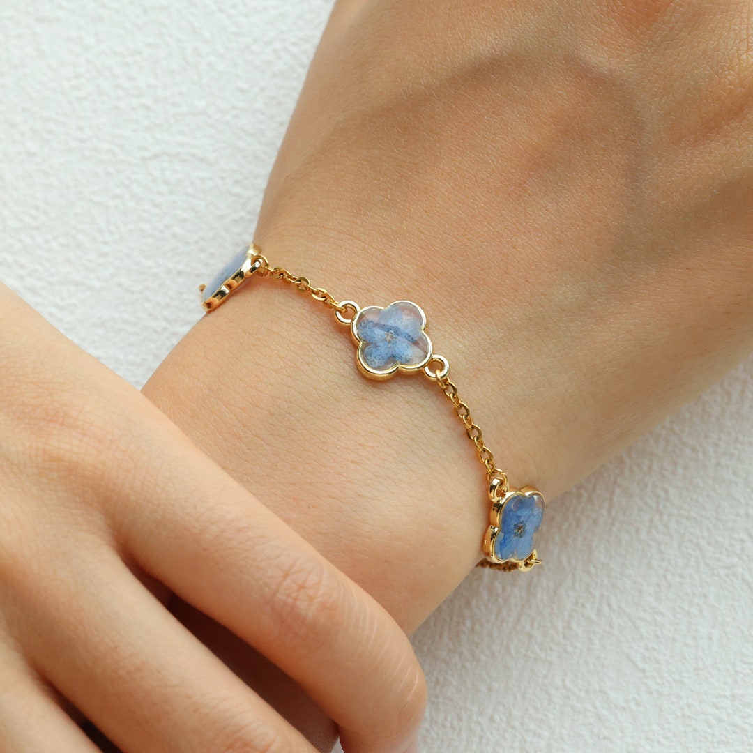 Forget Me Not Bracelet, Baby's Breath Bracelet, Resin Real Pressed ...