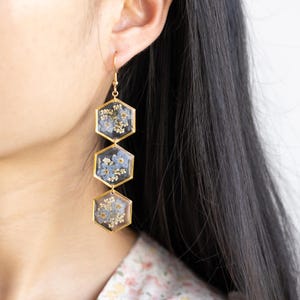 Forget Me Not Earrings, Resin Real Pressed Flower Jewerly, Wedding ...