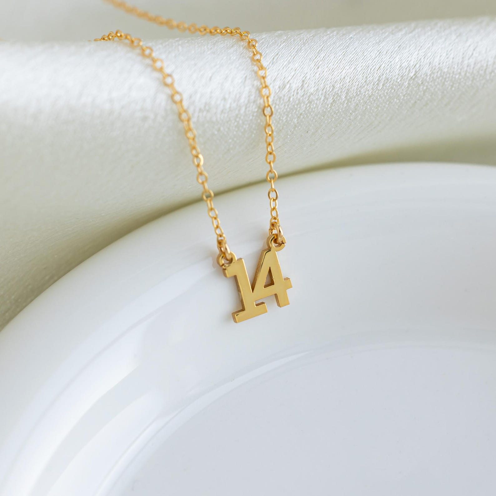 Personalized Lucky Number Necklace, Football Number Necklace, Date ...