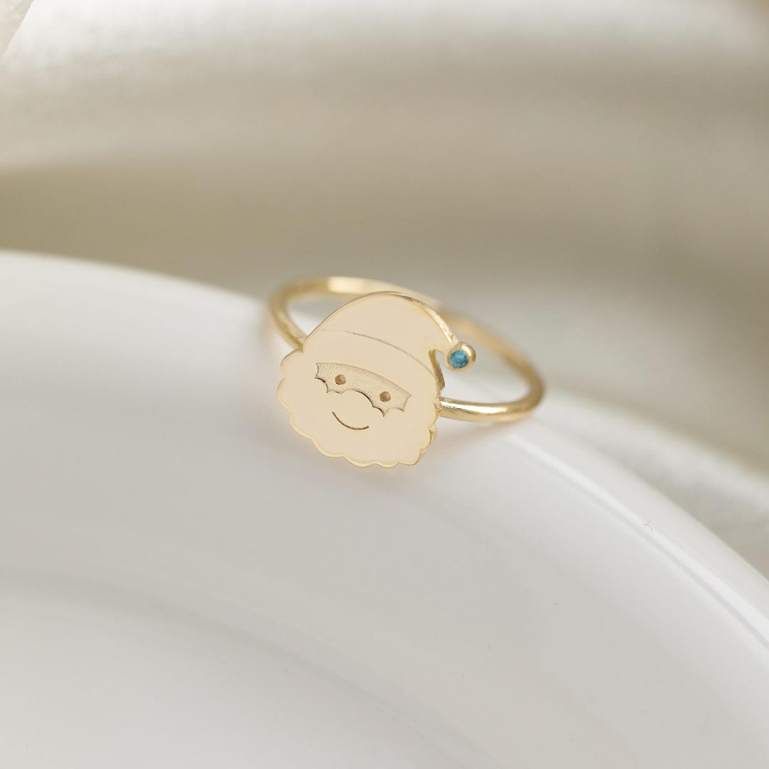 Santa Claus Ring, Christmas Santa Ring, Christmas Jewelry, Birthstone ...