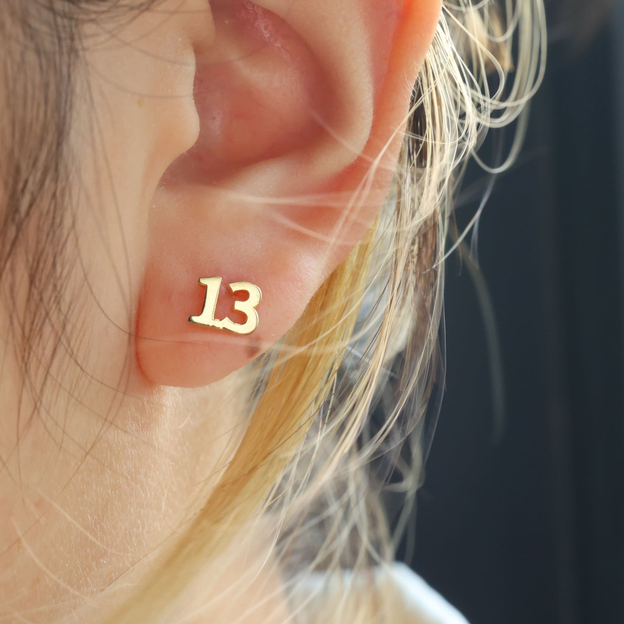 Personalized Lucky Number Earrings, Football Number Earring, Date ...
