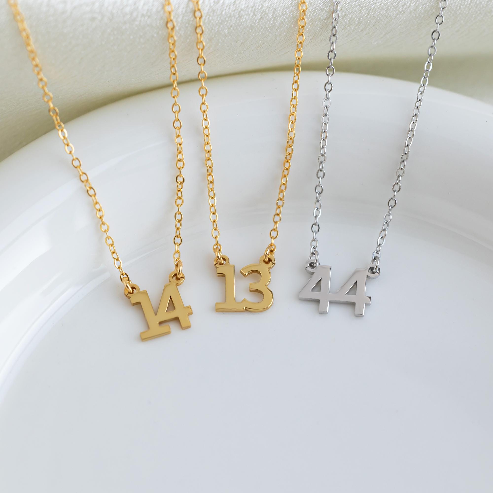 Personalized Lucky Number Necklace, Football Number Necklace, Date ...