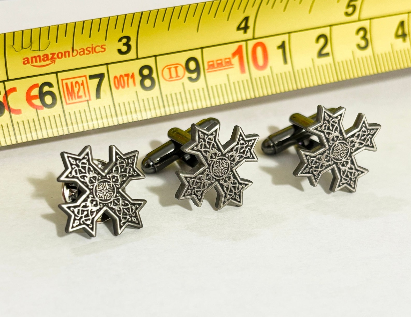 Coptic Orthodox Cross Lapel Pin and Cuff Links Set Jewelry - Etsy