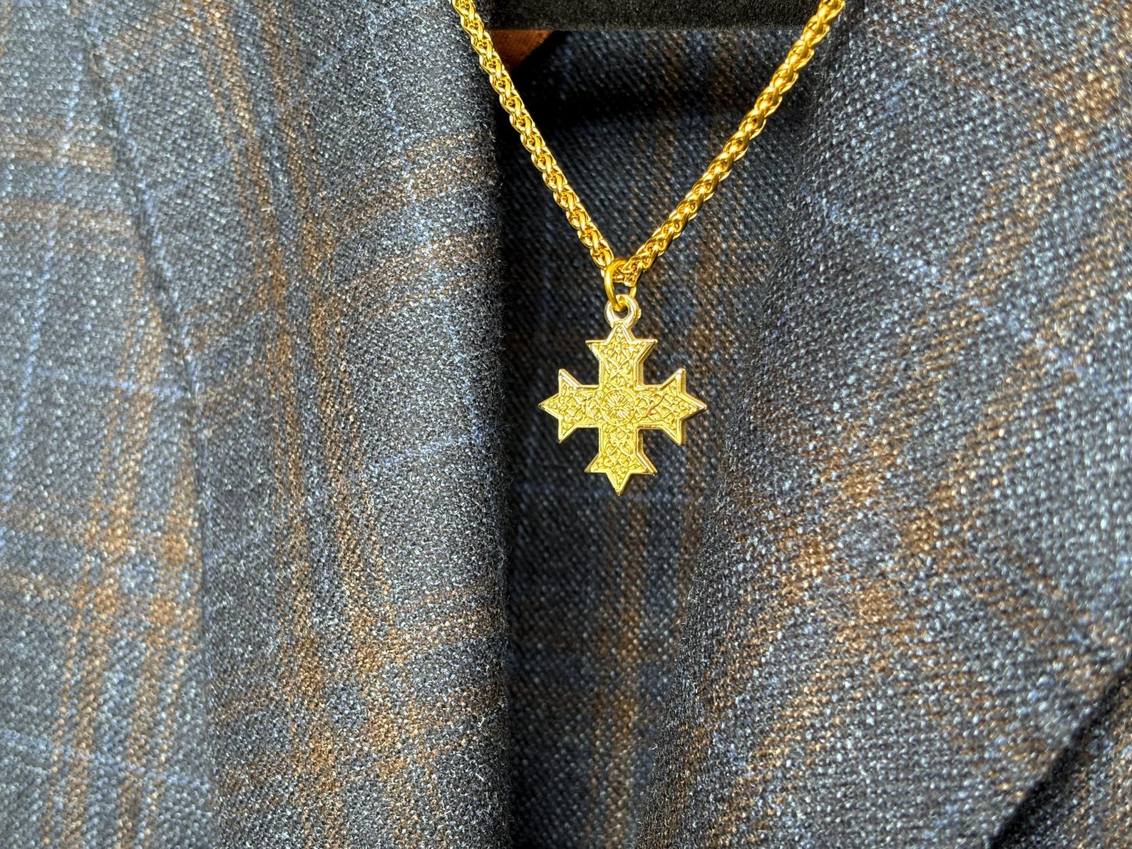 Coptic Orthodox Cross Pendant Jewelry With Optional Necklace Chain Gold ...