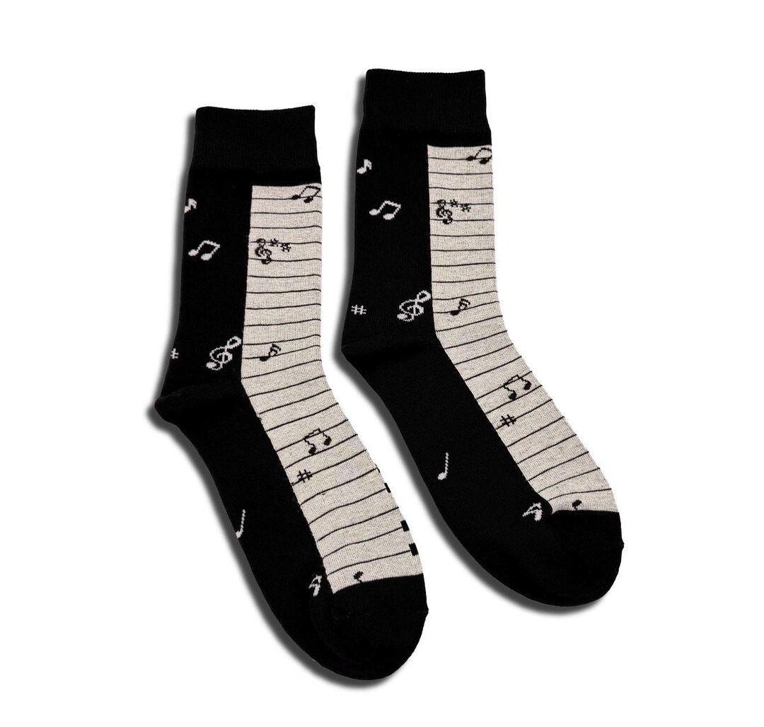 Piano Music Notes Socks - Cotton Blend Adult UK 4-7 - Etsy