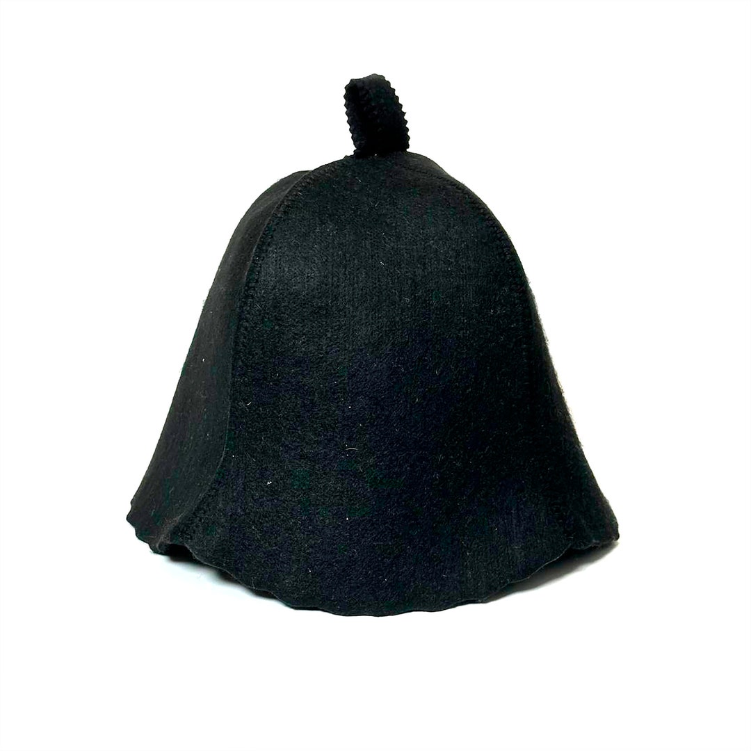 Sauna Hat | Felted Sauna Banya Hat 100% Wool | Black Hat - Etsy