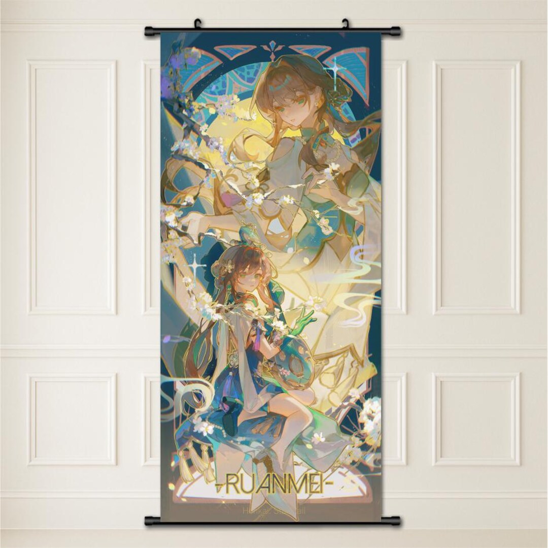 Honkai Star Rail Ruan Mei Anime Wall Scroll Painting Poster Art Hanging ...
