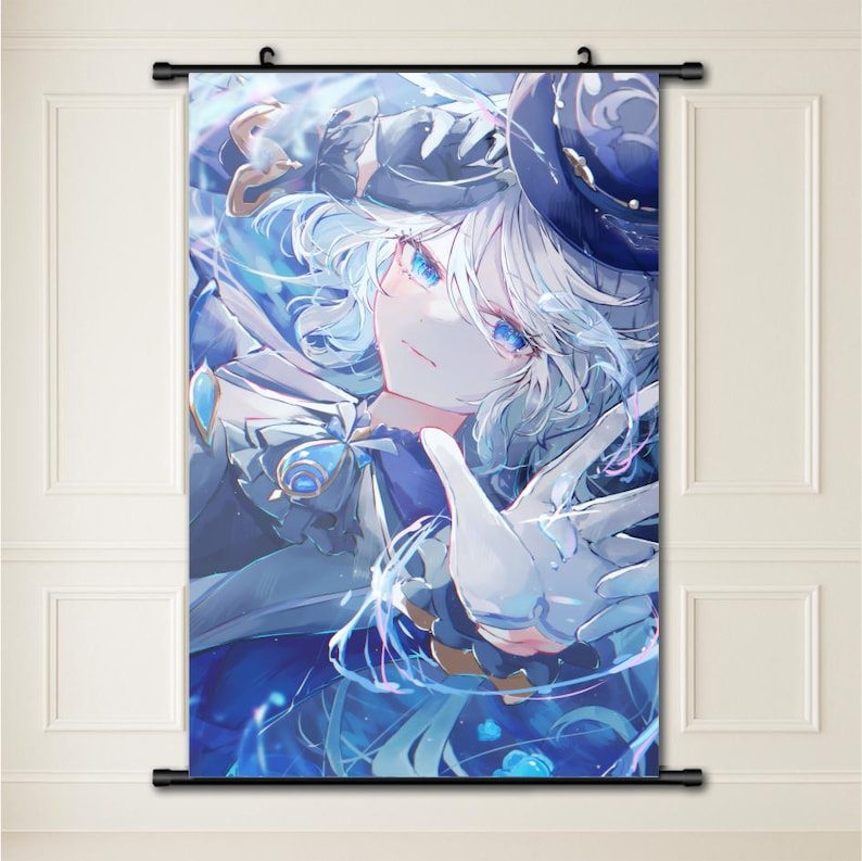 Genshin Impact Furina Anime Wall Scroll Painting Poster Art Hanging ...