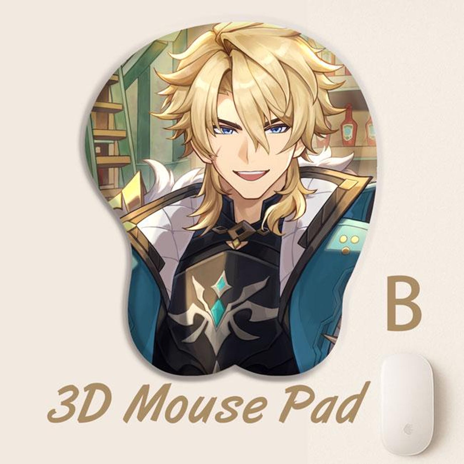 Genshin Impact Varka Anime 3D Mouse Pad With Wrist Support ,soft 3D ...