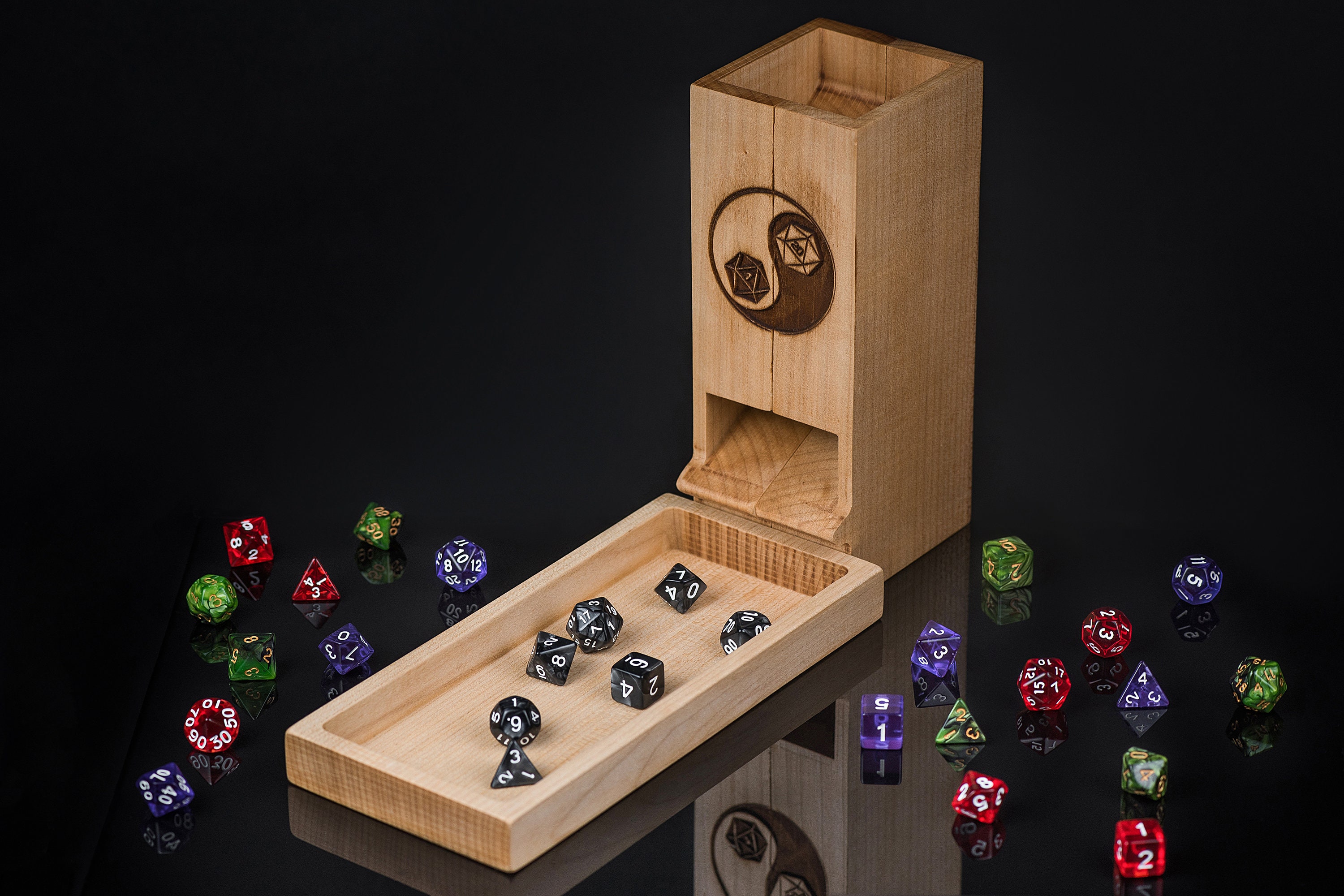 Wooden Dice Tower LOTR / Dice Tray/ Dice DND/ Roleplaying/ Dungeons and ...